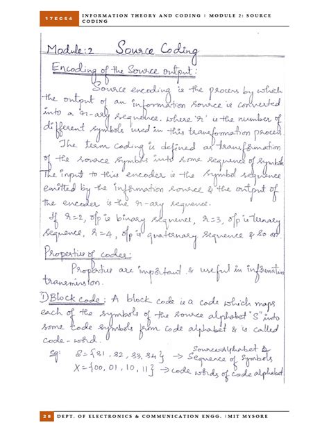 module 2 17ec54 source coding notes pdf information science