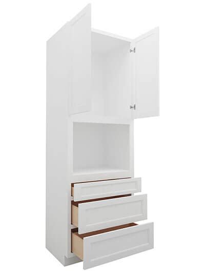 Tw Oc3396b Uptown White 33 3 Drawer 2 Door Oven Cabinet