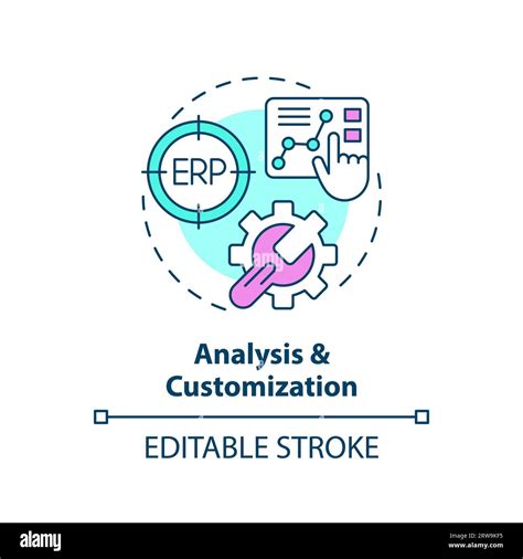 2d Analysis And Customization Line Icon Concept Stock Vector Image