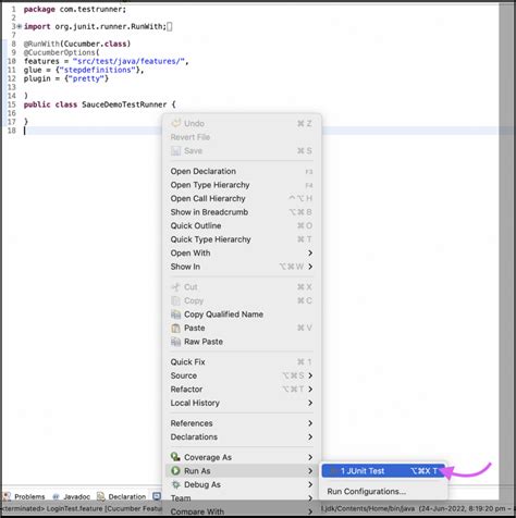 integrate cucumber in playwright with java