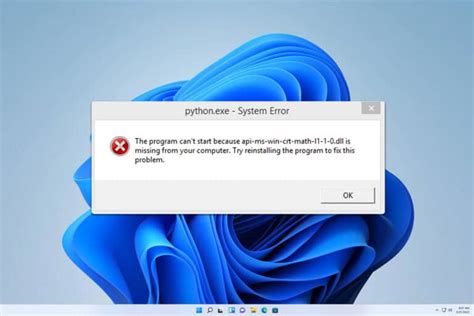 Api Ms Win Crt Math L1 1 0 Dll Is Missing How To Fix It