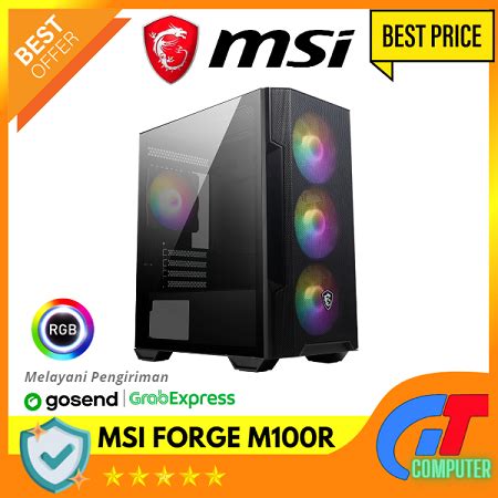 Jual Msi Gaming Cpu Case Mag Forge M R Argb Acrylic Glass Chassis Shopee Indonesia