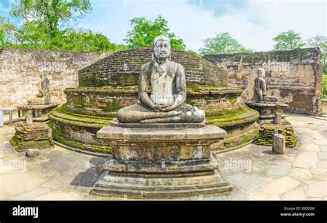 Panorama Della Stupa Casa In Polonnaruwa Situato Sul Territorio Di