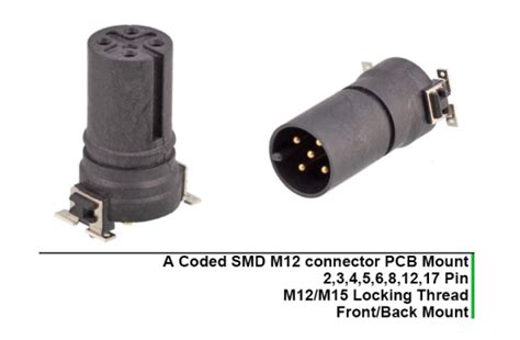 M12 Connector Pcb Mount A Coded D Coded X Coded B Coded Shine Industry