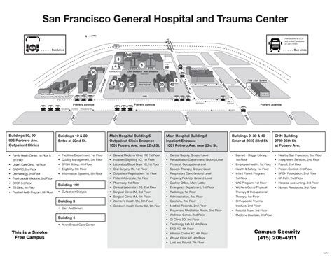 Zuckerberg San Francisco General Hospital Map 2023 2012 All Maps
