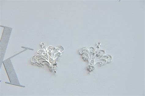 Filigree Findings S Filigree Connectors Silver Metal Etsy