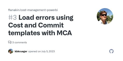 Load Errors Using Cost And Commit Templates With Mca · Issue 3