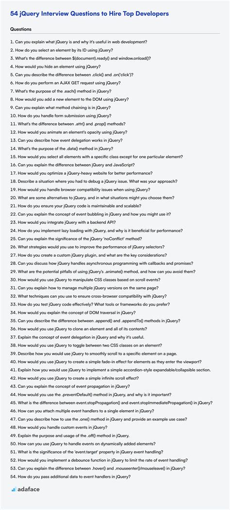 54 jquery interview questions adaface