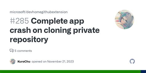 complete app crash on cloning private repository · issue 285