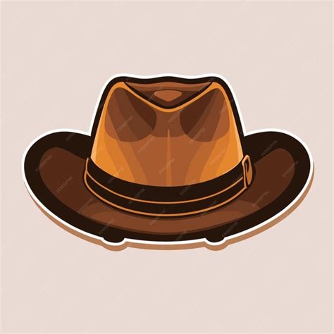 카우보이 모자 만화 터 프리미엄 벡터