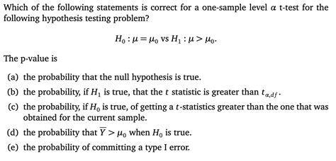 Solved Which Of The Following Statements Is Correct For A