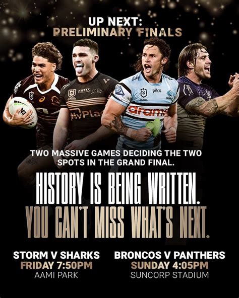 Nrl 2025 Prelim Finals Preview Predictions And Tips