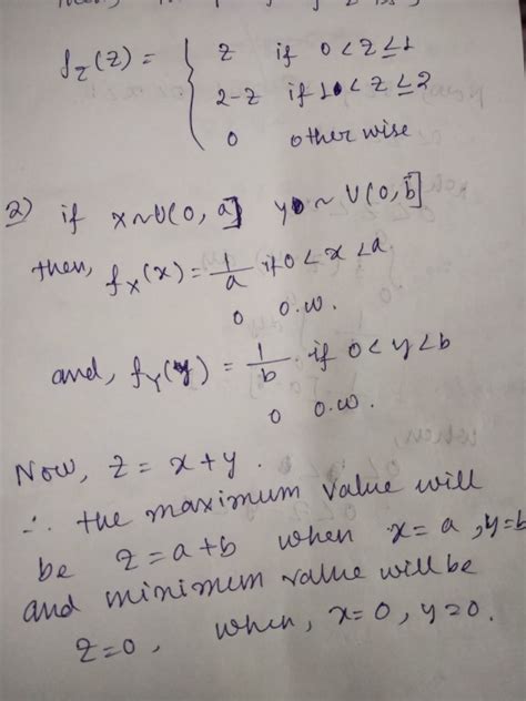 let x and y ~u 0 1] x and y are independent a find the pdf of x y b