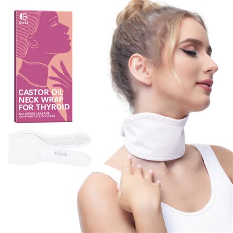 Reusable Organic Castor Oil Neck Wrap For Thyroid Nodules Glitz