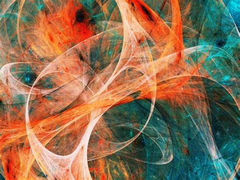 Premium Photo Blue And Orange Abstract Fractal Background 3d Rendering Illustration