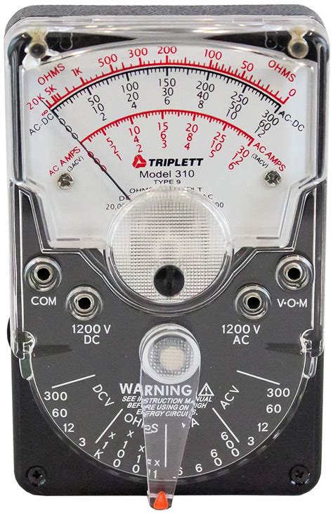 Triplett 3018 Model 310 Hand Sized Analog Multimeter Acdc Voltage