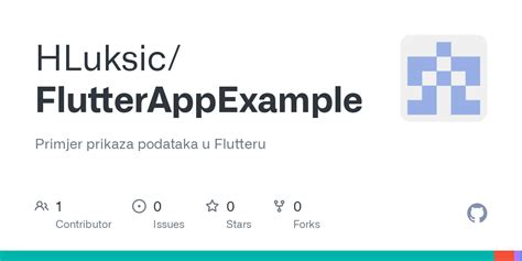 GitHub HLuksic FlutterAppExample Primjer Prikaza Podataka U Flutteru