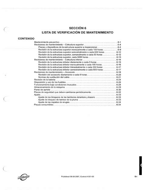 6 Lista De Verificacion De Mantenimiento Pdf