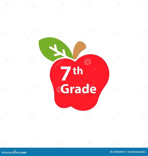 7e Icône De Classe Illustration De Vecteur Illustration Du Pomme