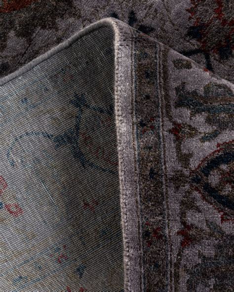 Fine Vibrance One Of A Kind Hand Knotted Area Rug Gray 34x50 3x5