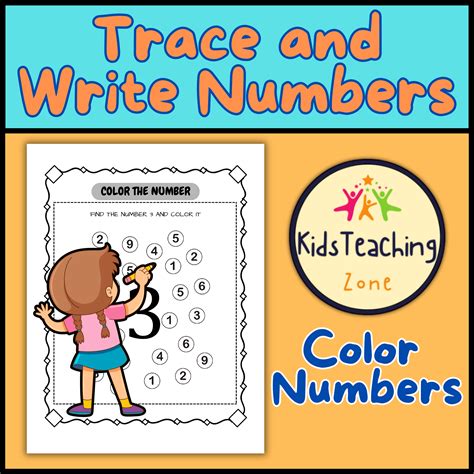 Trace And Write Numbers Find And Color Numbers Handwriting Digits To 9 Made By Teachers