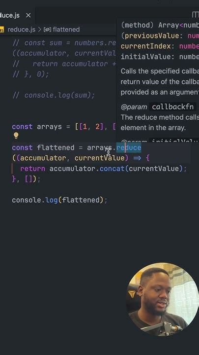 Reduce Method Example Javascript Programming Javascript Youtube