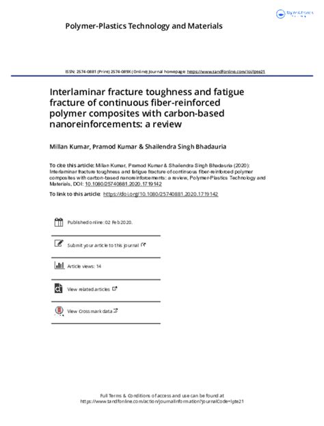 Pdf Interlaminar Fracture Toughness And Fatigue Fracture Of Continuous Fiber Reinforced