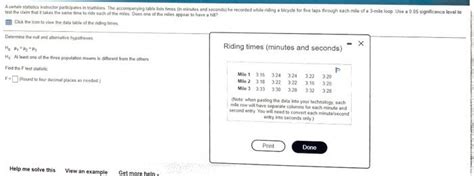 Solved Find The F Test Statistic Find The P Value Using The Chegg