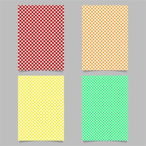 Free Vector Dot Pattern Page Cover Background Template Set Vector