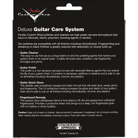 Fender Custom Shop Deluxe Guitar Care Kit Guitarbass Cleaning And Care