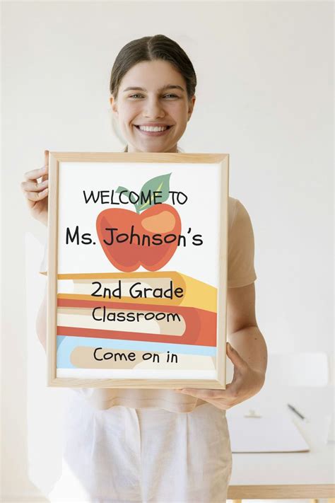 Welcome To My Classroom Sign Classroom Door Sign Printable First Day
