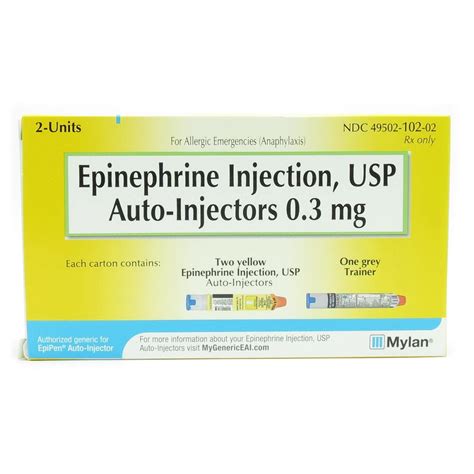 Epinephrine Auto Injector Authorized Generic Of Epipen® And Epipen Jr