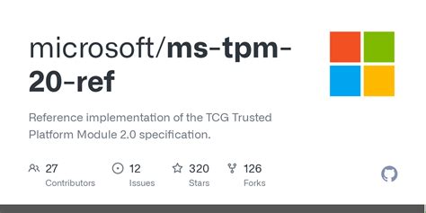 GitHub Microsoft Ms Tpm Ref Reference Implementation Of The TCG Trusted Platform Module