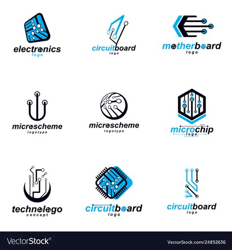 Technology Communication Cybernetic Elements Vector Image