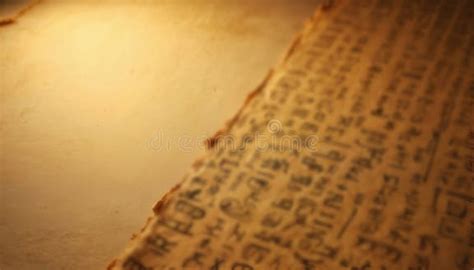 Ancient Egyptian Papyrus With Golden Hue Textured Parchment Parchment