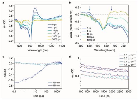 A Ta Spectra Of A Pbdb T 2f Y5 Blend Film The Excitation Wavelength