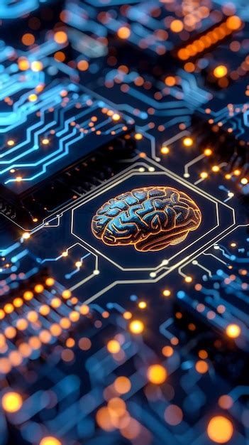 Premium Photo Braincomputer Interface Futuristic Sensation Technological Sensation Artificial