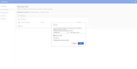Sms Text Setup As The Authentication Method Mobile Mentor