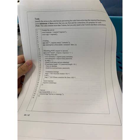 Solved Task Identify The Errors In The Code That Are Chegg