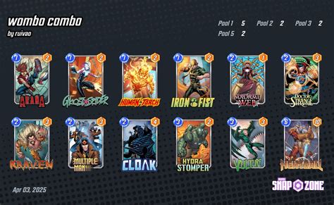 wombo combo decks marvel snap zone