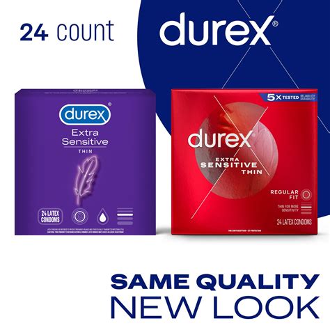 Durex Condom Extra Sensitive Natural Latex Condoms 24 Count Ultra
