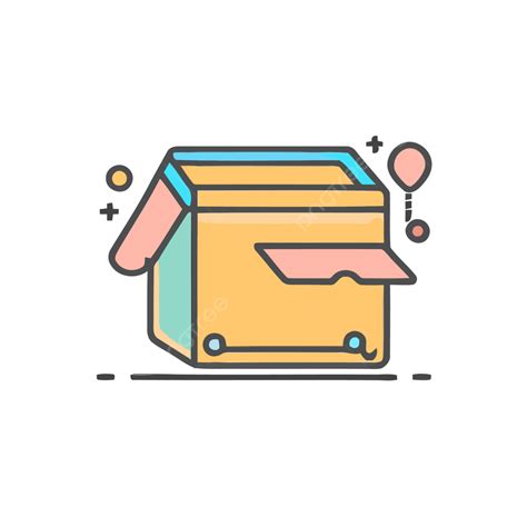 상자 레이블 벡터 일러스트 레이 션 물류에 대 한 벡터 라인 아이콘 흰색 배경에 움직이는 상자를 묘사한 직계 아이콘 플랫 아이콘 및 드리블에 의한 벡터 일러스트 비핸스