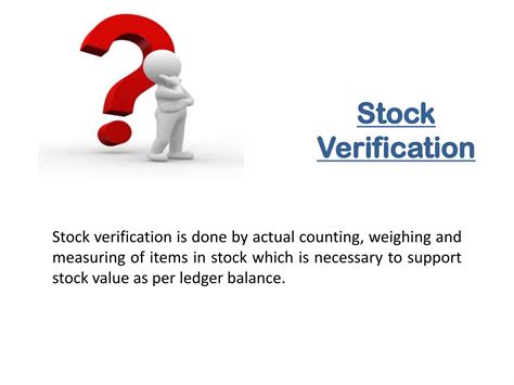 Methods Of Stock Verification Pptx Stocks And Bonds Personal