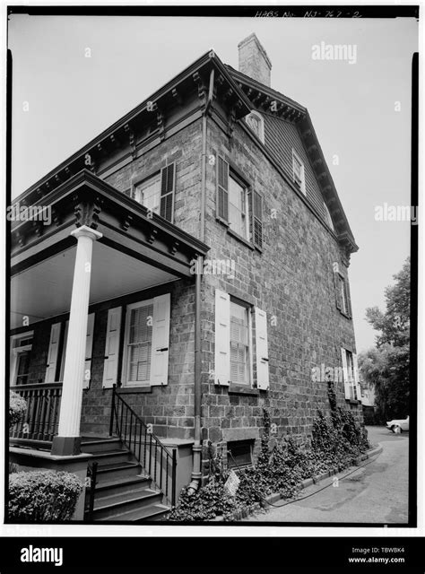 Main And Side Elevations View Showing Porch Column Multiple Scrolled