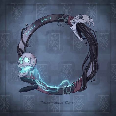 Necromancer Dandd Token Framedigital Tokentabletopdungeons And Dragons