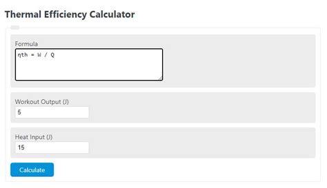 Thermal Efficiency Calculator Calculator Academy