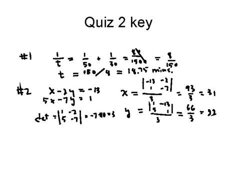 Quiz 2 Key The Euclidean Algorithm Long Division
