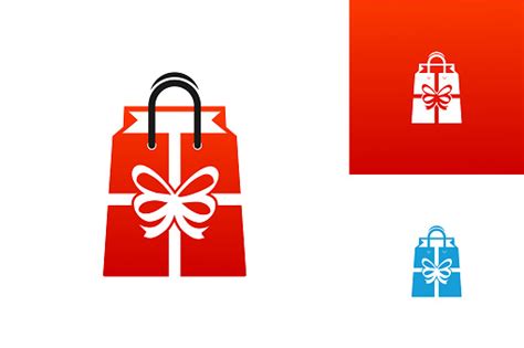 기프트 샵 로고 템플릿 디자인 벡터 엠블럼 디자인 컨셉 크리에이티브 심볼 아이콘 개념에 대한 스톡 벡터 아트 및 기타 이미지 개념 개념과 주제 공휴일 Istock