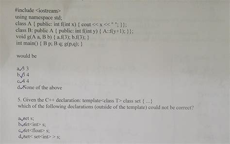 Solved Include Using Namespace Std Class A Public