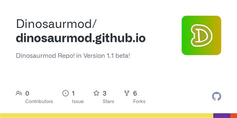 Github Dinosaurmod Dinosaurmod Repo In